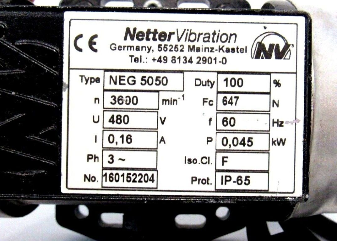 NEW NETTER VIBRATION NEG 5050 ELECTRIC VIBRATOR 5050NEG - SB Industrial ...
