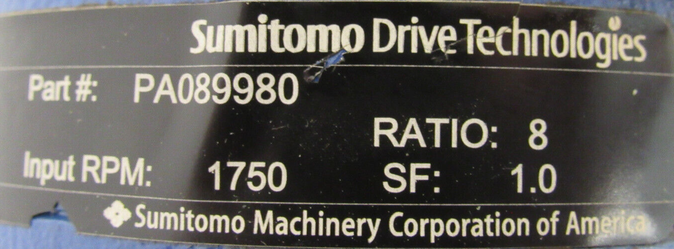 NEW SUMITOMO CNFJS-6075-8 GEAR REDUCER 8:1 PA089980 CNFJS60758 - SB ...
