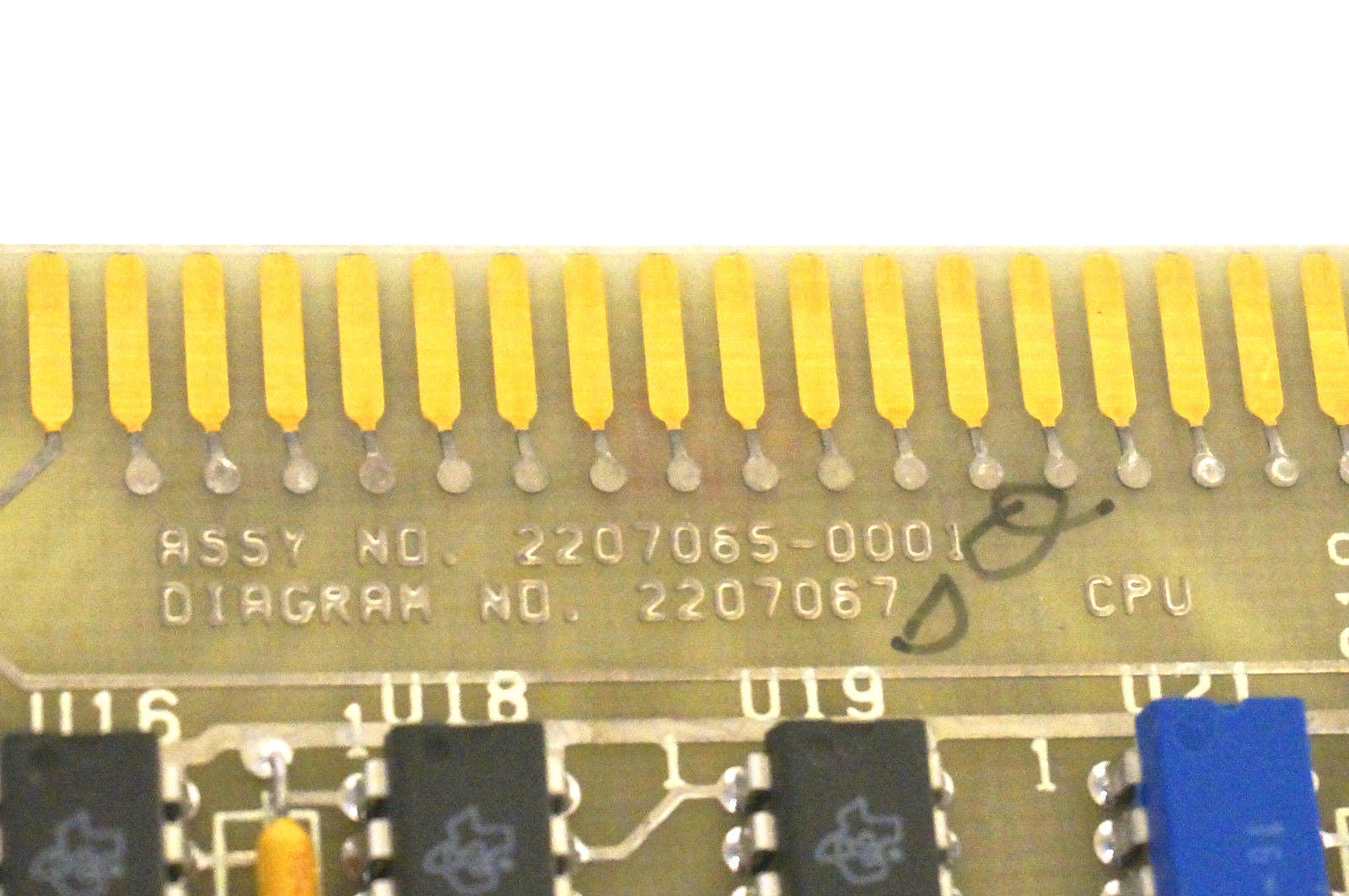 REFURBISHED TEXAS INSTRUMENTS 2207065-0001 PC BOARD DIAGRAM NO. 2207067 ...