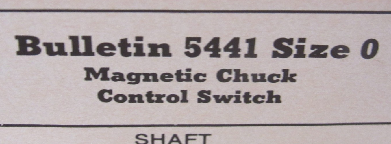 NEW CUTLER HAMMER 5441H30 MAGNETIC CHUCK CONTROL SIZE 0 - SB Industrial ...