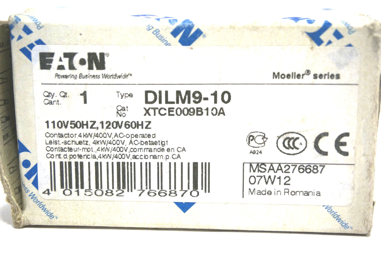 NEW EATON DILM9-10 CONTACTOR DILM910 - SB Industrial Supply, Inc.