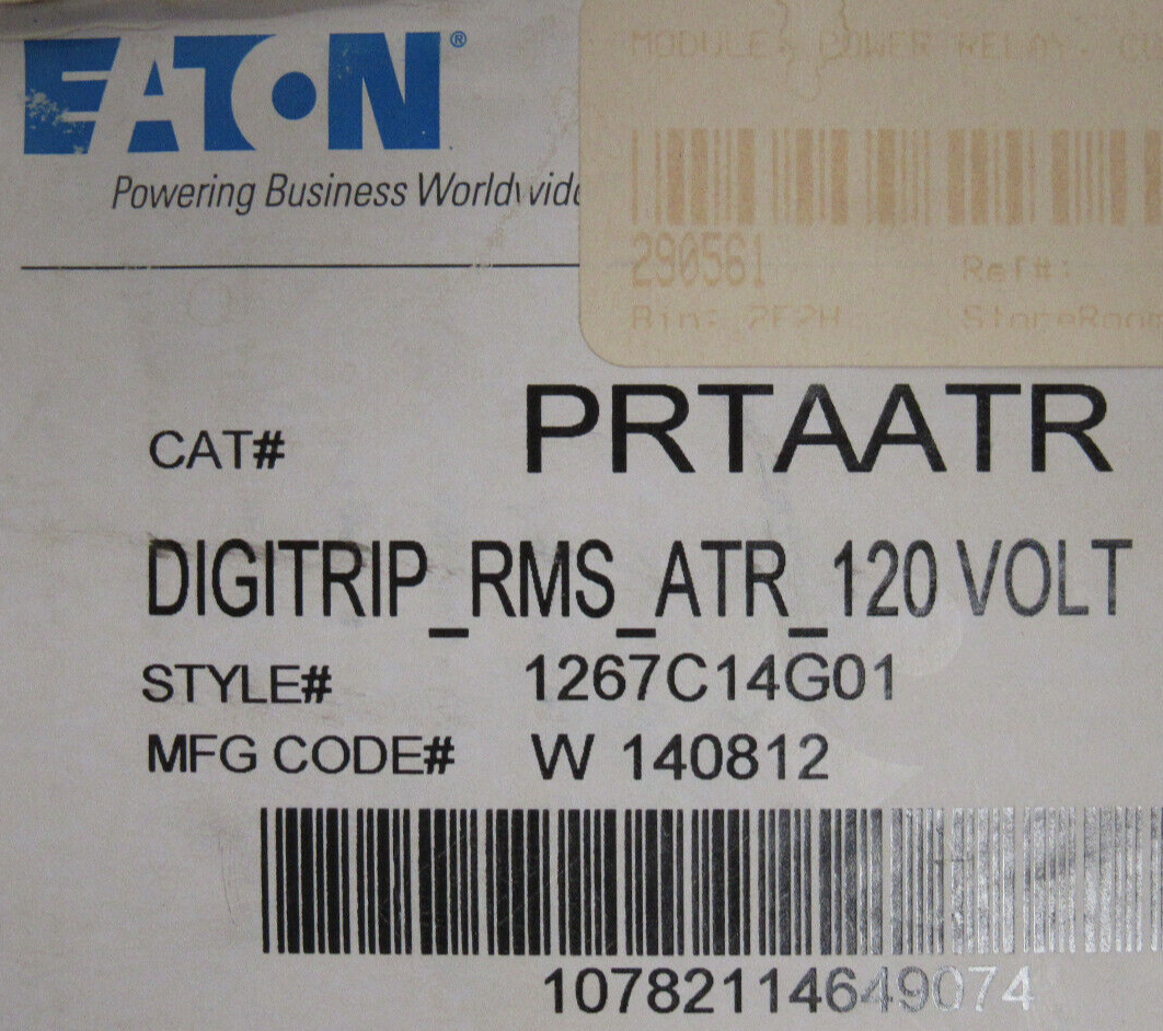 NEW EATON PRTAATR DIGITRIP RMS ATR 120V 1267C14G01 - SB Industrial ...