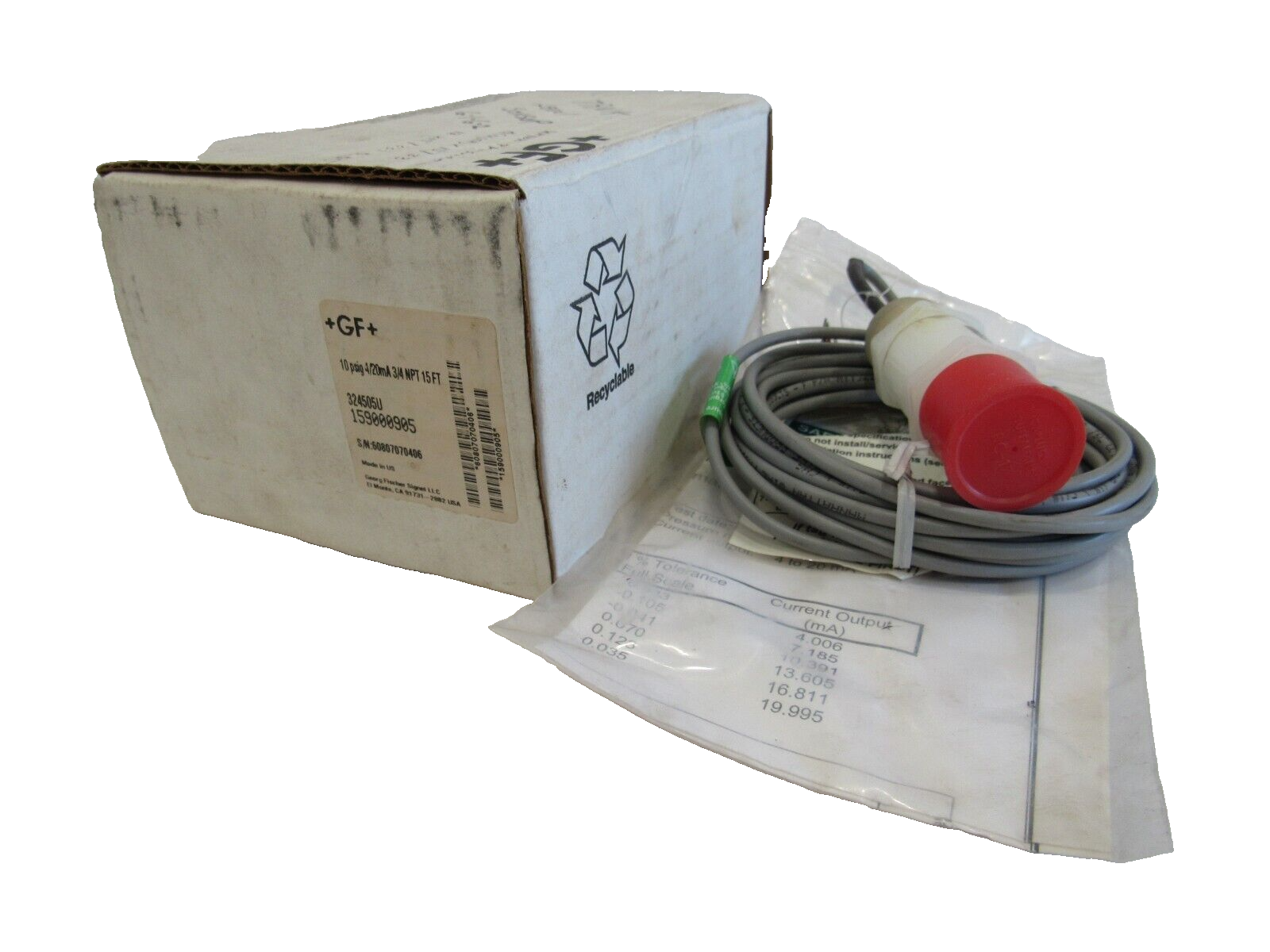 NEW GEORGE FISCHER 324505U 2450 PRESSURE SENSOR - SB Industrial Supply ...