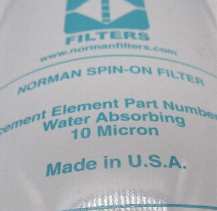 NEW NORMAN FILTERS 610AQ FILTER WATER ABSORBING 10 MICRON - SB ...