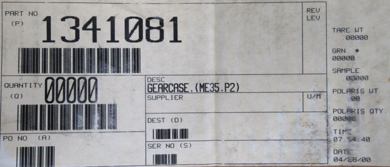 NEW POLARIS ME35P2 ATV 2WD TRANSMISSION TRAIL BOSS 350L 1341081 - SB ...
