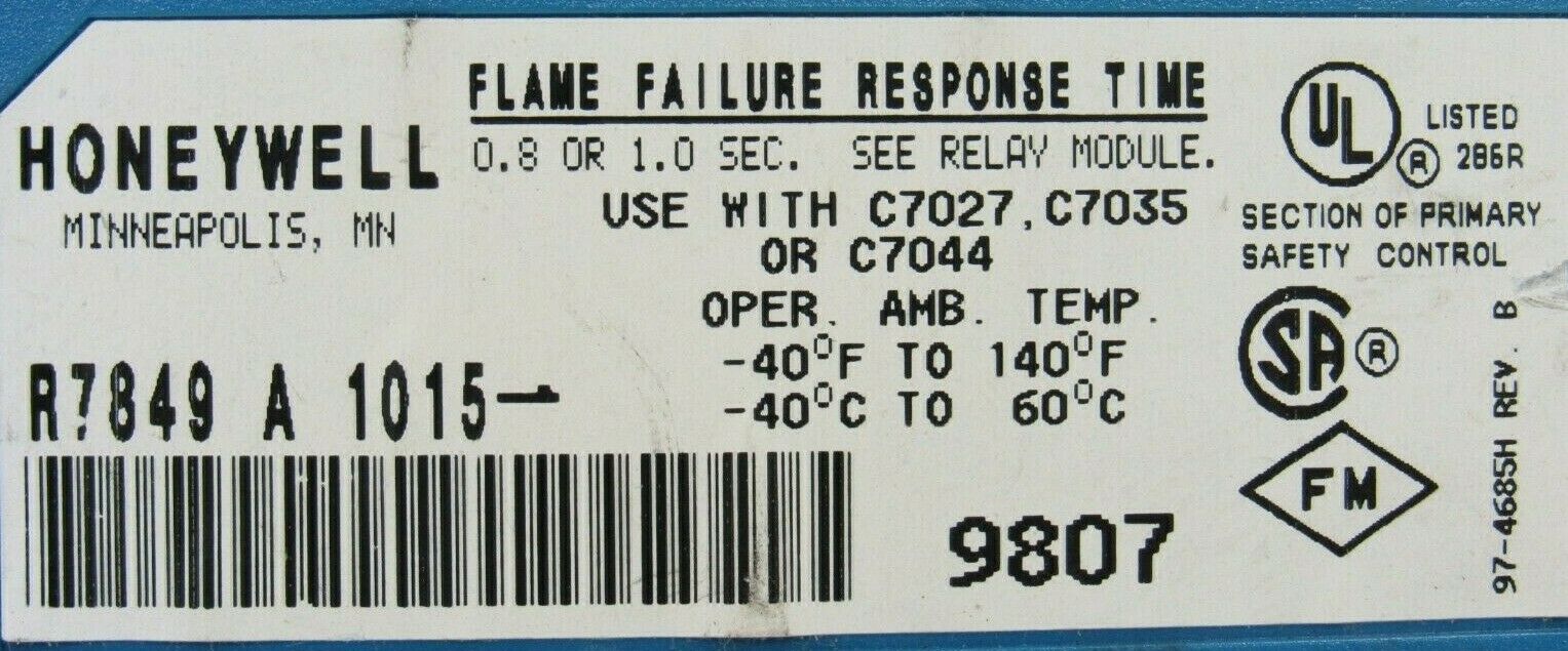 USED HONEYWELL RM7895-A-1014 FLAME CONTROL R7849-A-1015 ST7800-A-1062 ...