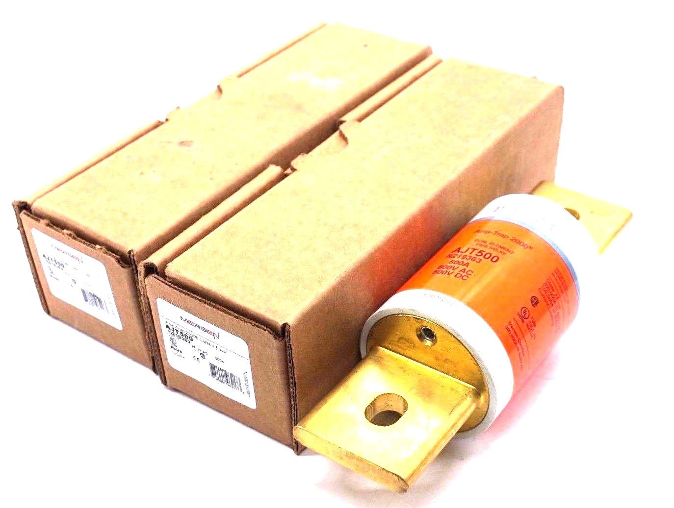 3 NEW MERSEN AJT500 FUSE 500A 600VAC 500VDC CLASS J - SB Industrial ...