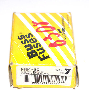 7 NEW BUSSMANN FNM-25 FUSES FNM25 - SB Industrial Supply, Inc.