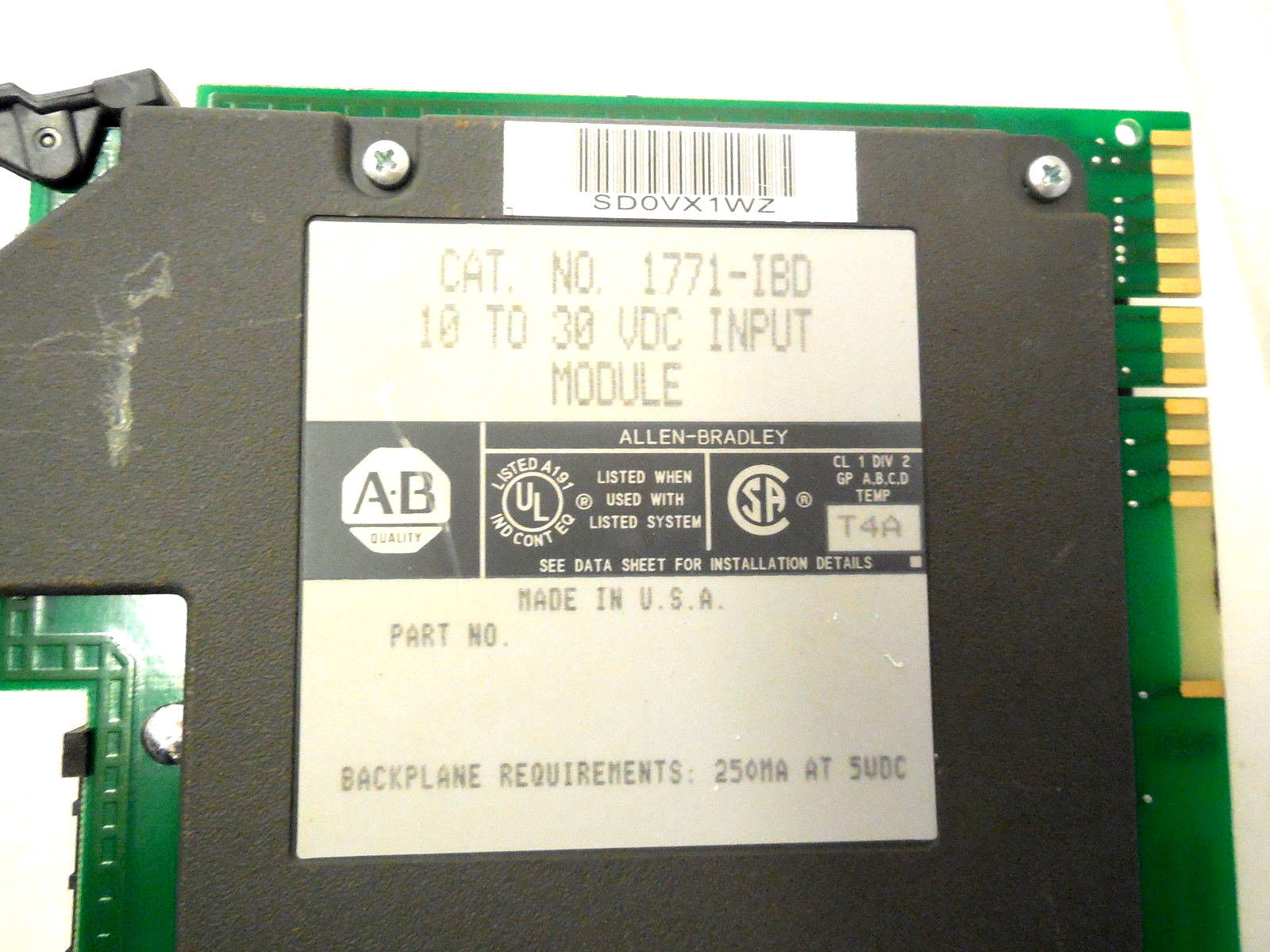 ALLEN-BRADLEY 1771-IBD INPUT MODULE 1771IBD - SB Industrial Supply, Inc.