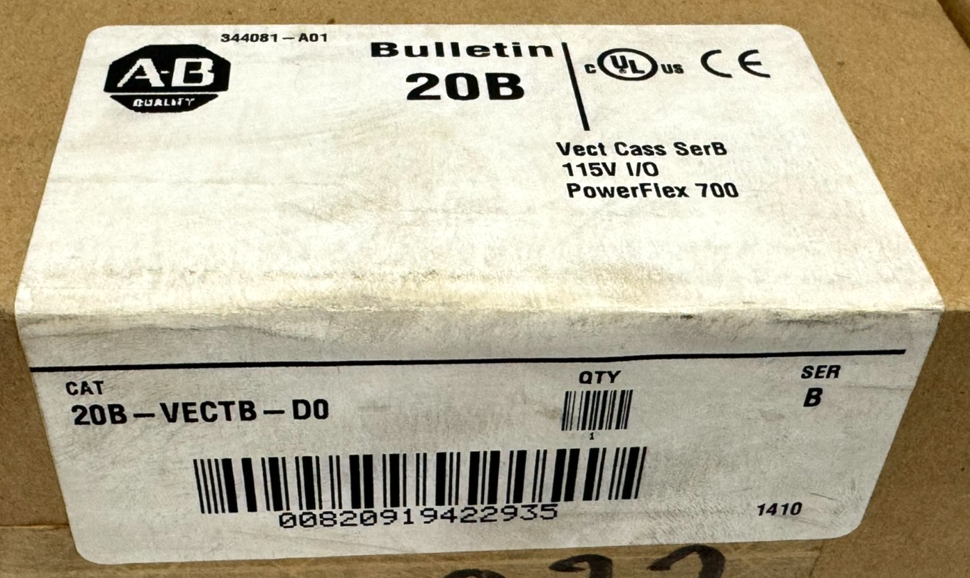 ALLEN BRADLEY 20B-VECTB-D0 POWERFLEX 700 VECTOR CONTROL CASSETTE SER. B ...