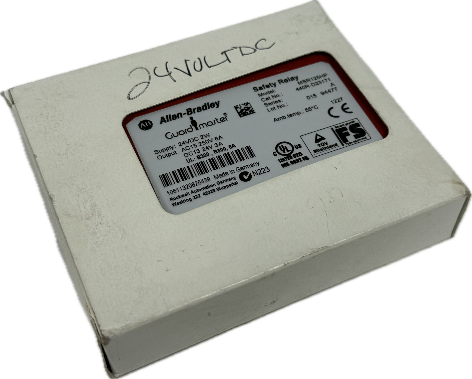 ALLEN BRADLEY 440R-D23171 SAFETY RELAY MSR125HP SER. A 24VDC 2W NEW ...