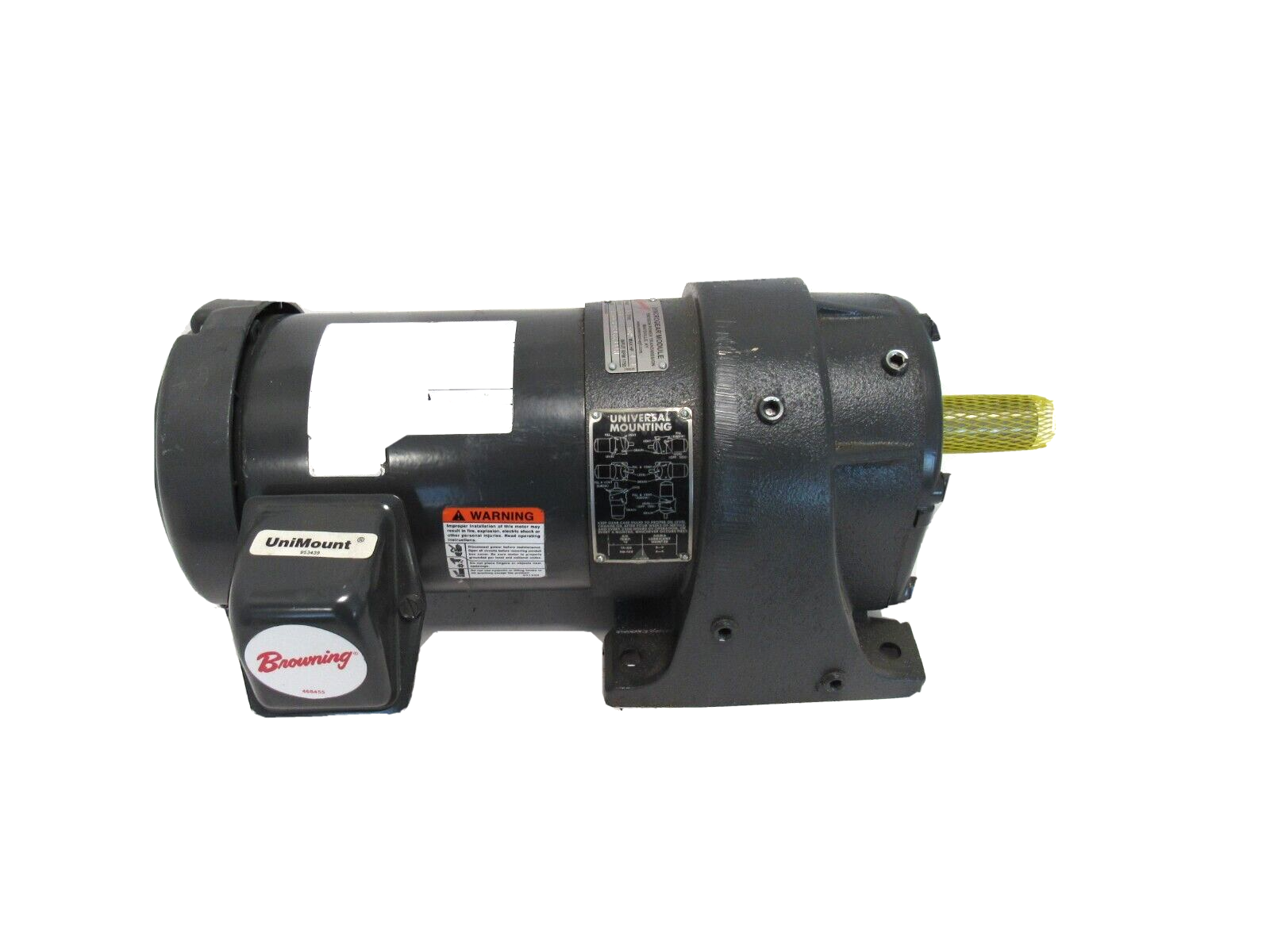 NEW BROWNING E190 GEAR MOTOR 7.63:1 208-230/460V TYPE 6DP E190A - SB ...