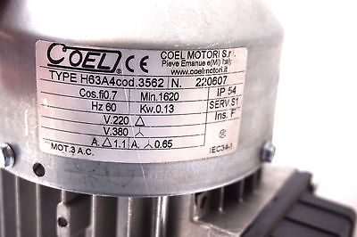 NEW COEL MOTOR H63A4 cod.3562 ELECTRIC MOTOR – SB Industrial Supply, Inc.