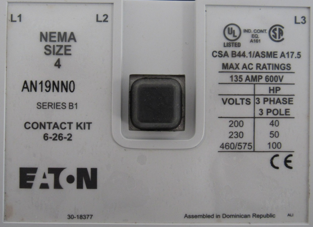 NEW EATON AN19NN0A5E140 STARTER SIZE 4 - SB Industrial Supply, Inc.