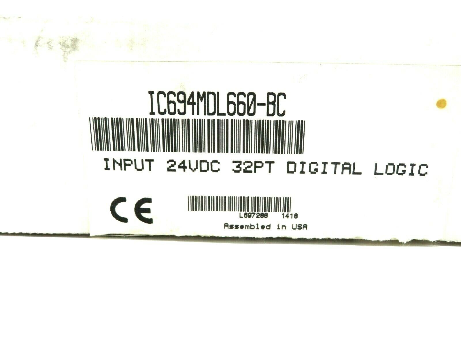 NEW GE FANUC IC694MDL660-BC DIGITAL LOGIC INPUT 24VDC 32PT IC694MDL660 ...