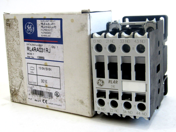 NEW GENERAL ELECTRIC RL4RA031RJ AUXILARY RELAY - SB Industrial Supply, Inc.