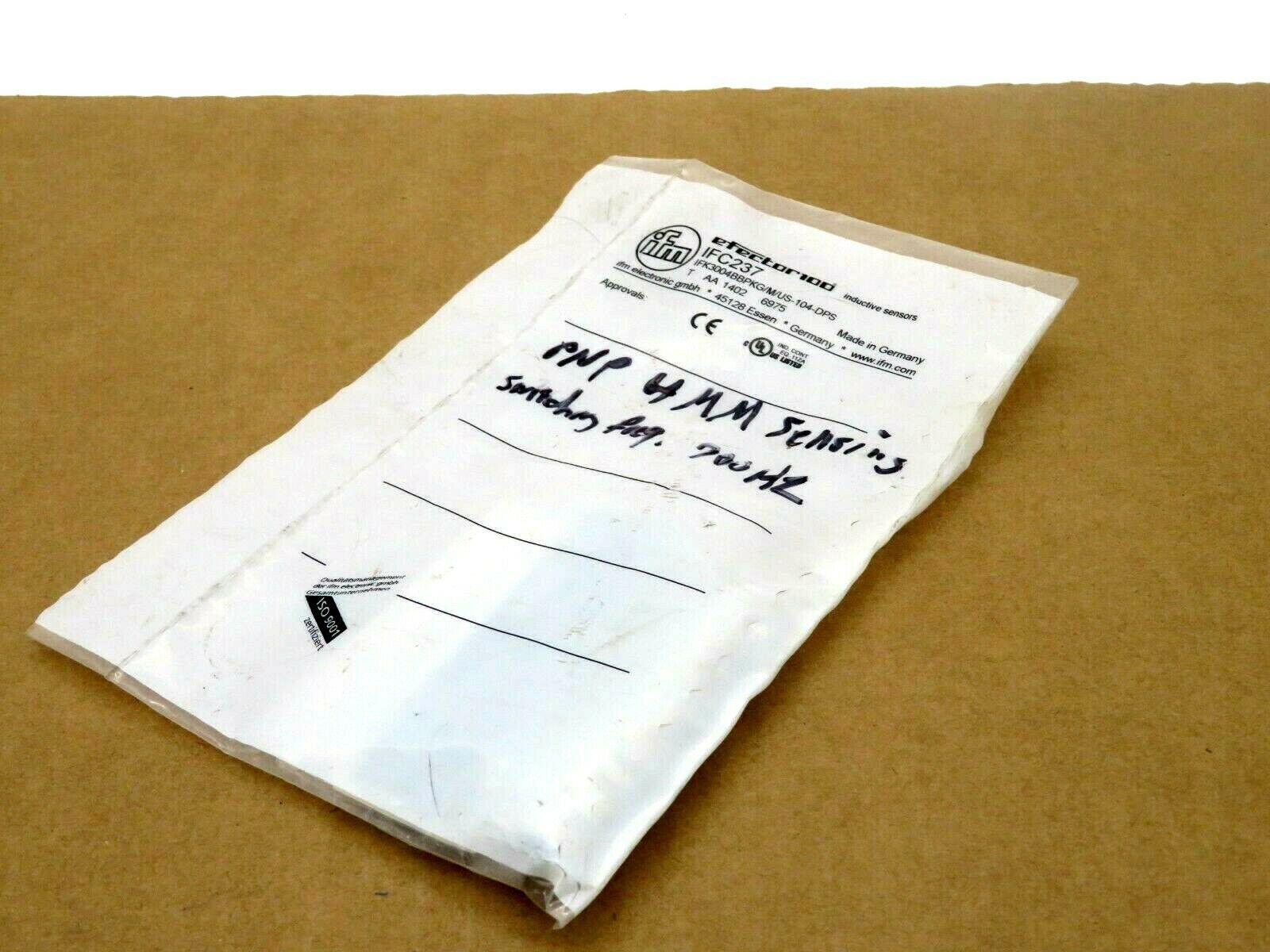 NEW IFM EFECTOR IFK3004BBPKG/M/US-104-DPS-IFC237 INDUCTIVE SENSOR IFC237 - SB Industrial Supply ...