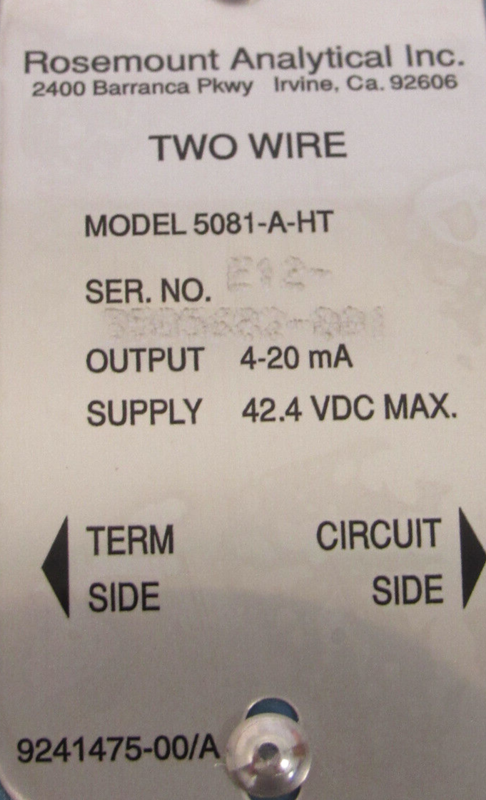 NEW ROSEMOUNT 5081-A-HT PRESSURE TRANSMITTER AND REMOTE 5081AHT - SB ...