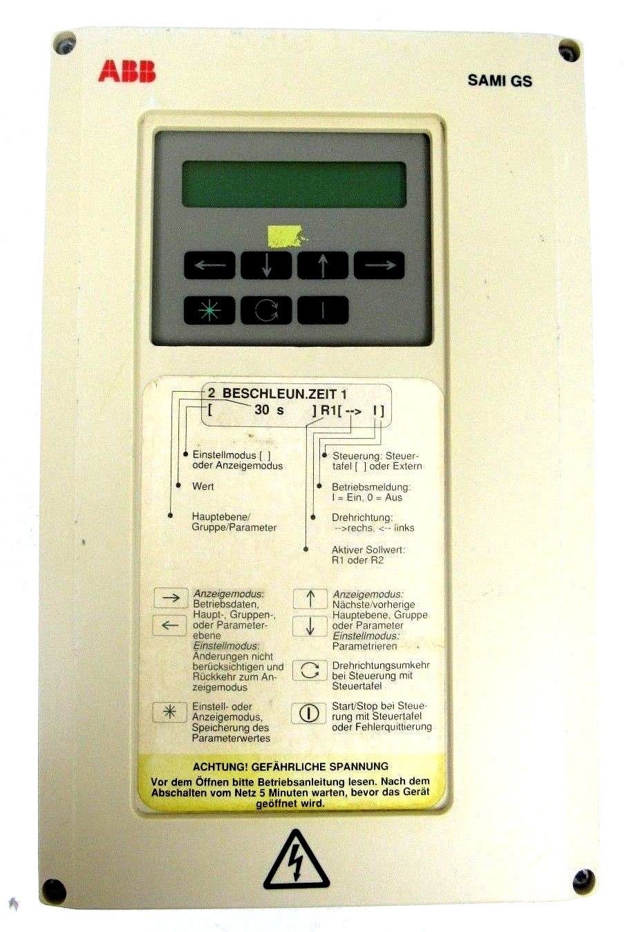 USED ABB ACS501-004-3-00P200000 DRIVE ACS501004300P200000 3HP SAMI GS ...