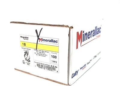 100 NEW MINERALLAC 1B HANGER W/ BOLT & NUT - SB Industrial Supply, Inc.