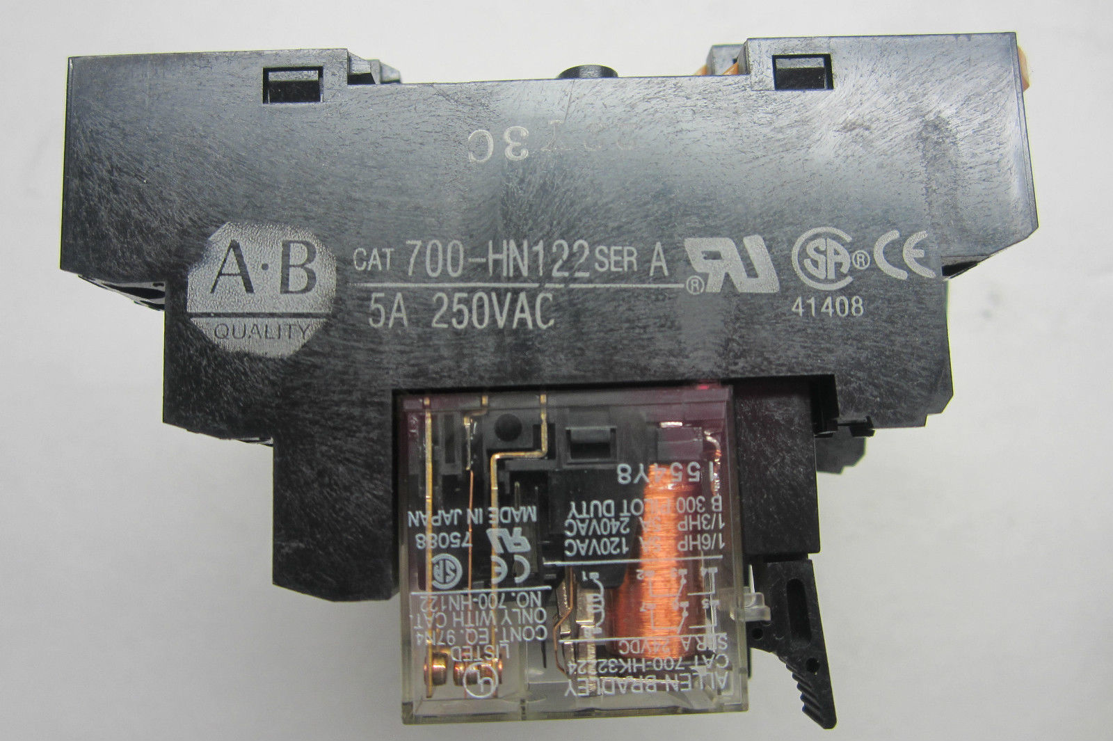 USED 7 ALLEN BRADLEY 700-HN122 RELAY SOCKET TERMINAL W/RELAY 700HN122 ...