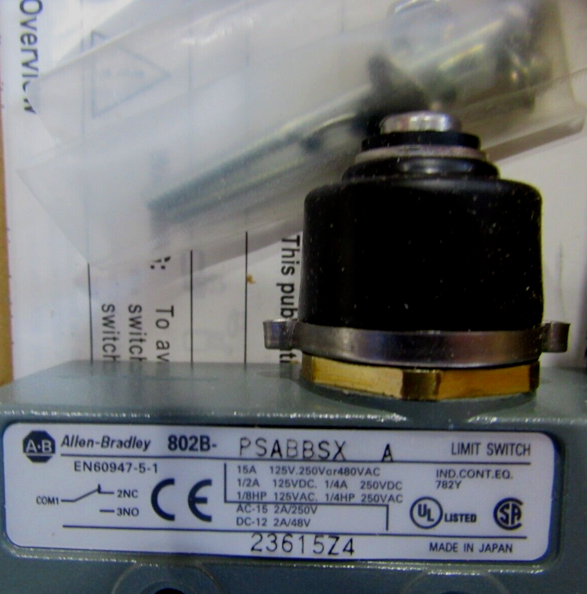 ALLEN BRADLEY 802B-PSABBSX LIMIT SWITCH 802BPSABBSX NEW SURPLUS - SB ...