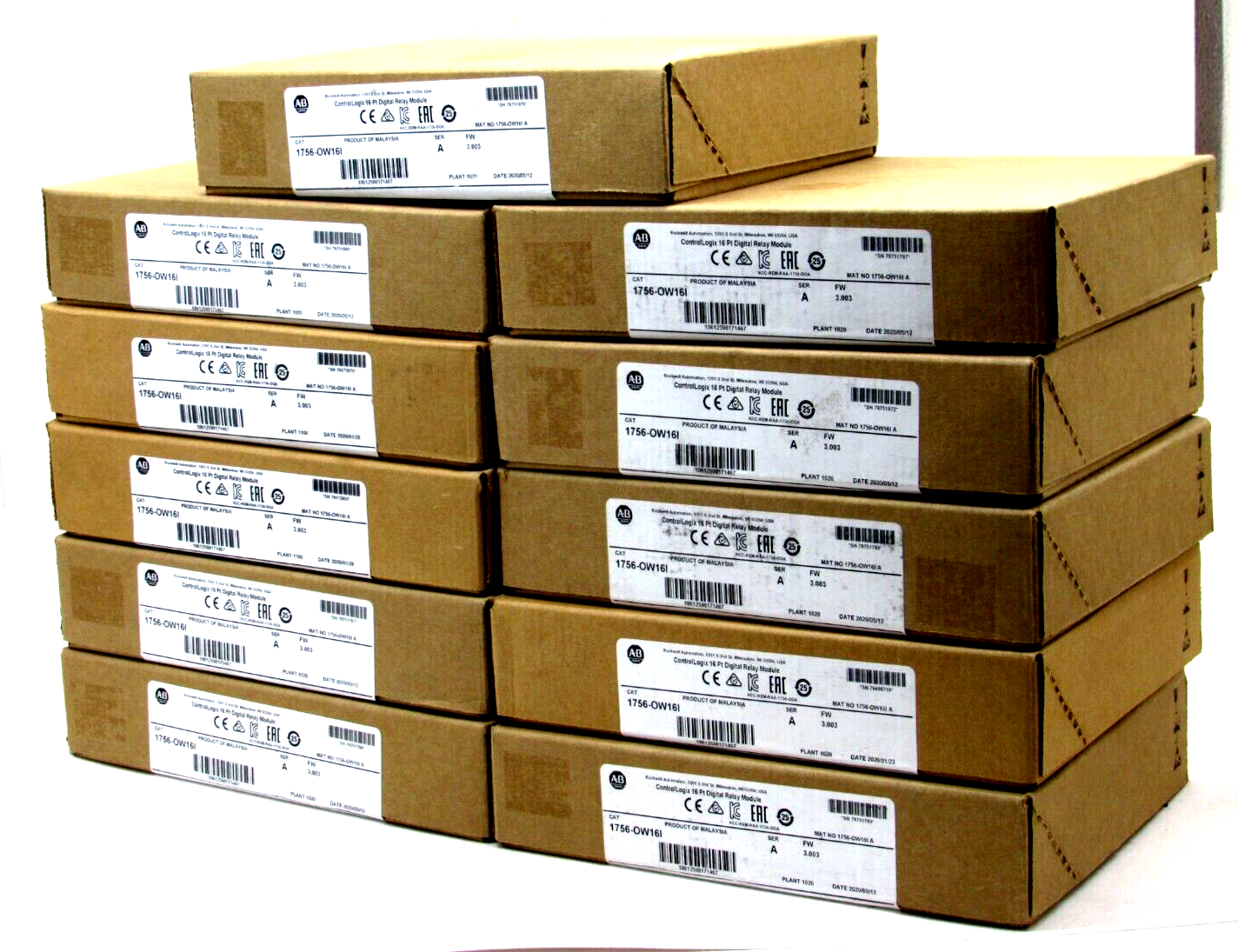 LOT OF 11 ALLEN BRADLEY 1756-OW16I RELAY MODULE 1756OW16I SEALED ...