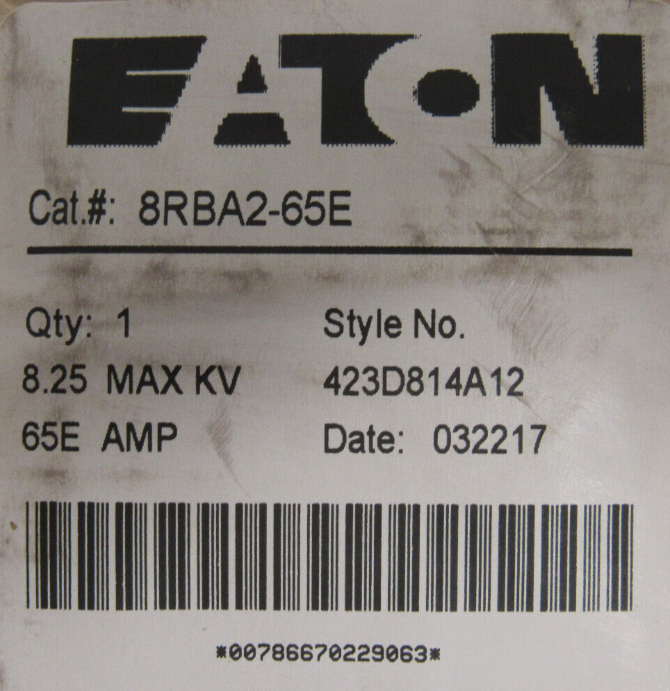 NEW EATON 8RBA2-65E EXPULSION FUSE REFILL 65E AMP 423D814A12 8RBA265E ...