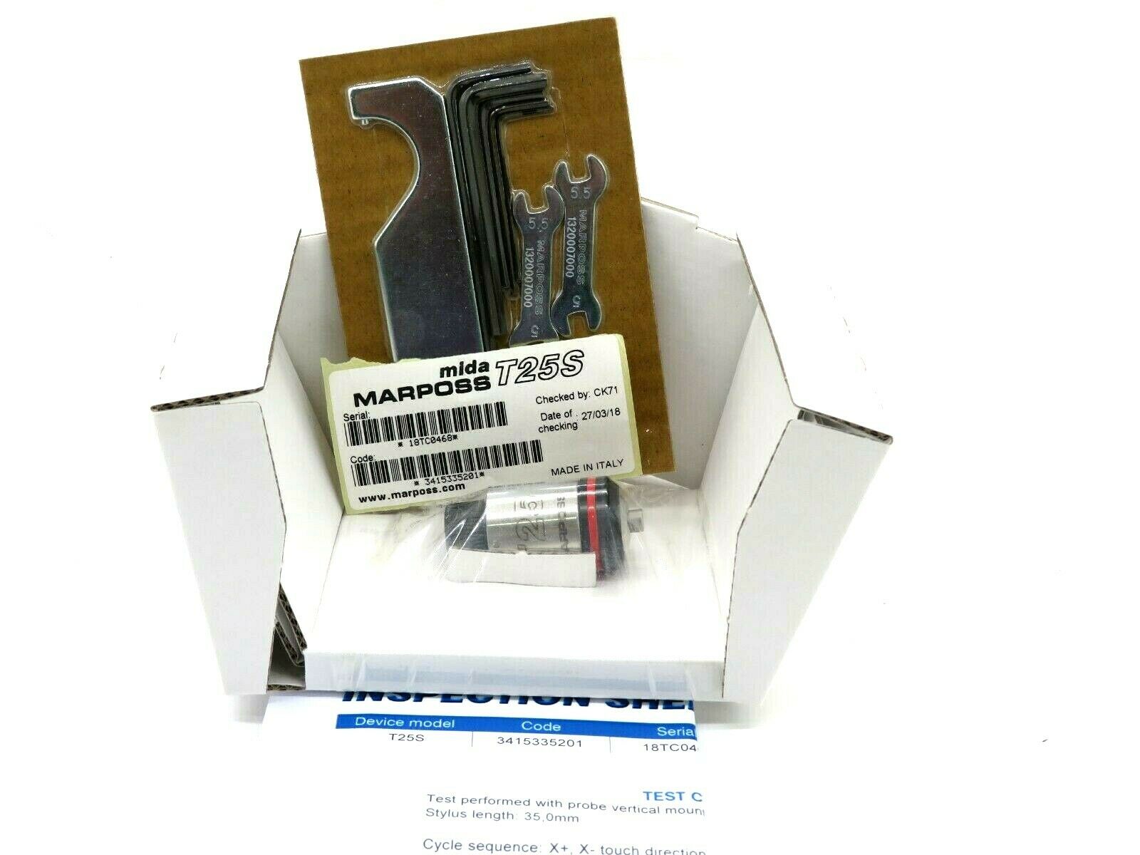 NEW MARPOSS MIDA T25S PROBE WITH TOOLS 3415335201 - SB Industrial ...