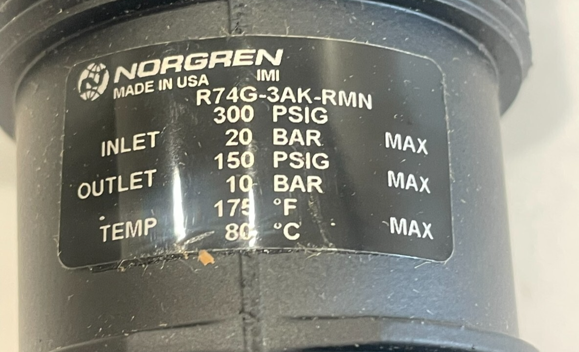 NEW NORGREN R74G-3AK-RMN PRESSURE REGULATOR R74G3AKRMN - SB Industrial ...