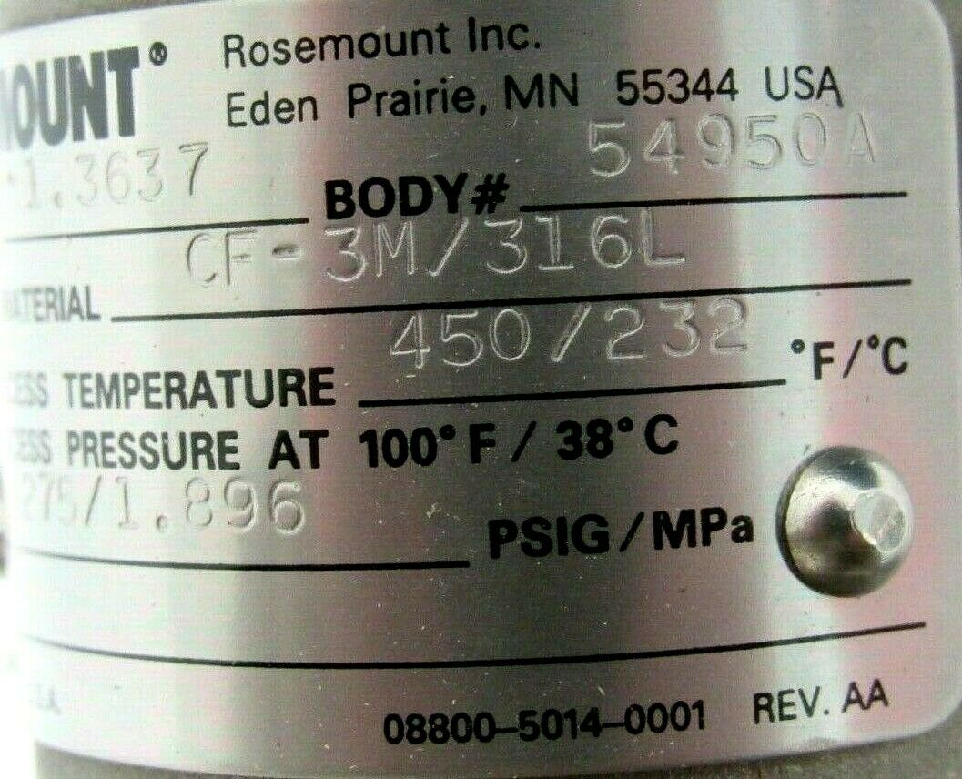 NEW ROSEMOUNT 8800CF060SA1N1D1M5 VORTEX 8800 FLOW METER - SB Industrial ...