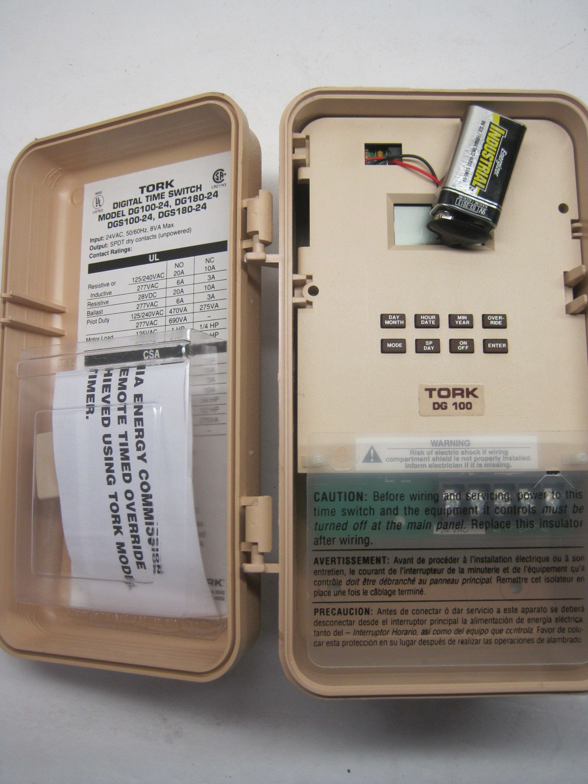 NEW TORK DIGITAL DG100-24 ONE CHANNEL TIME SWITCH DG10024 - SB ...