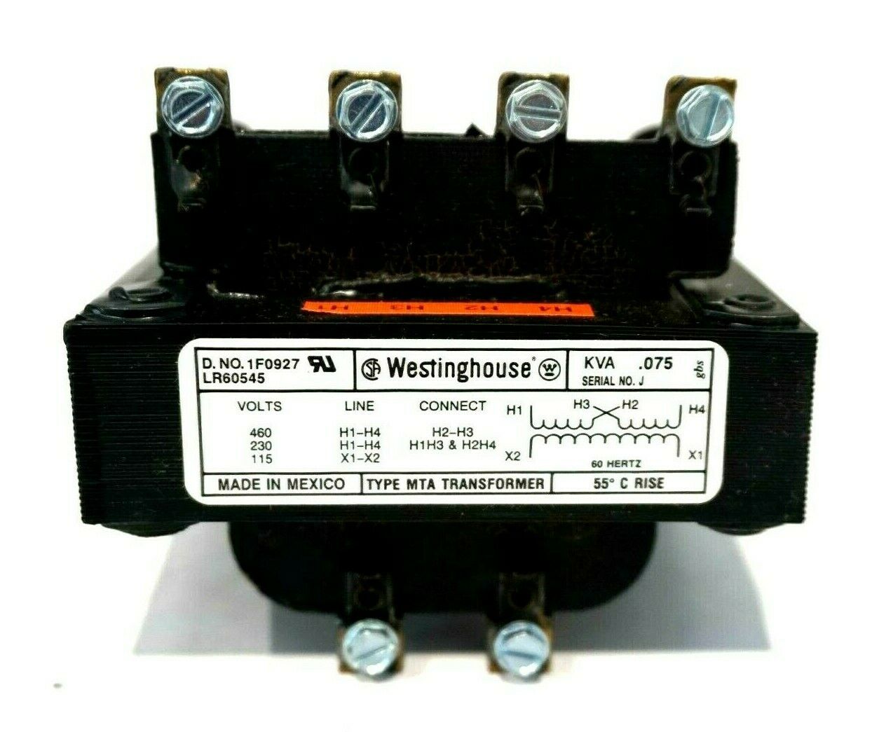 NEW WESTINGHOUSE IF0927 TRANSFORMER KVA .075 - SB Industrial Supply, Inc.