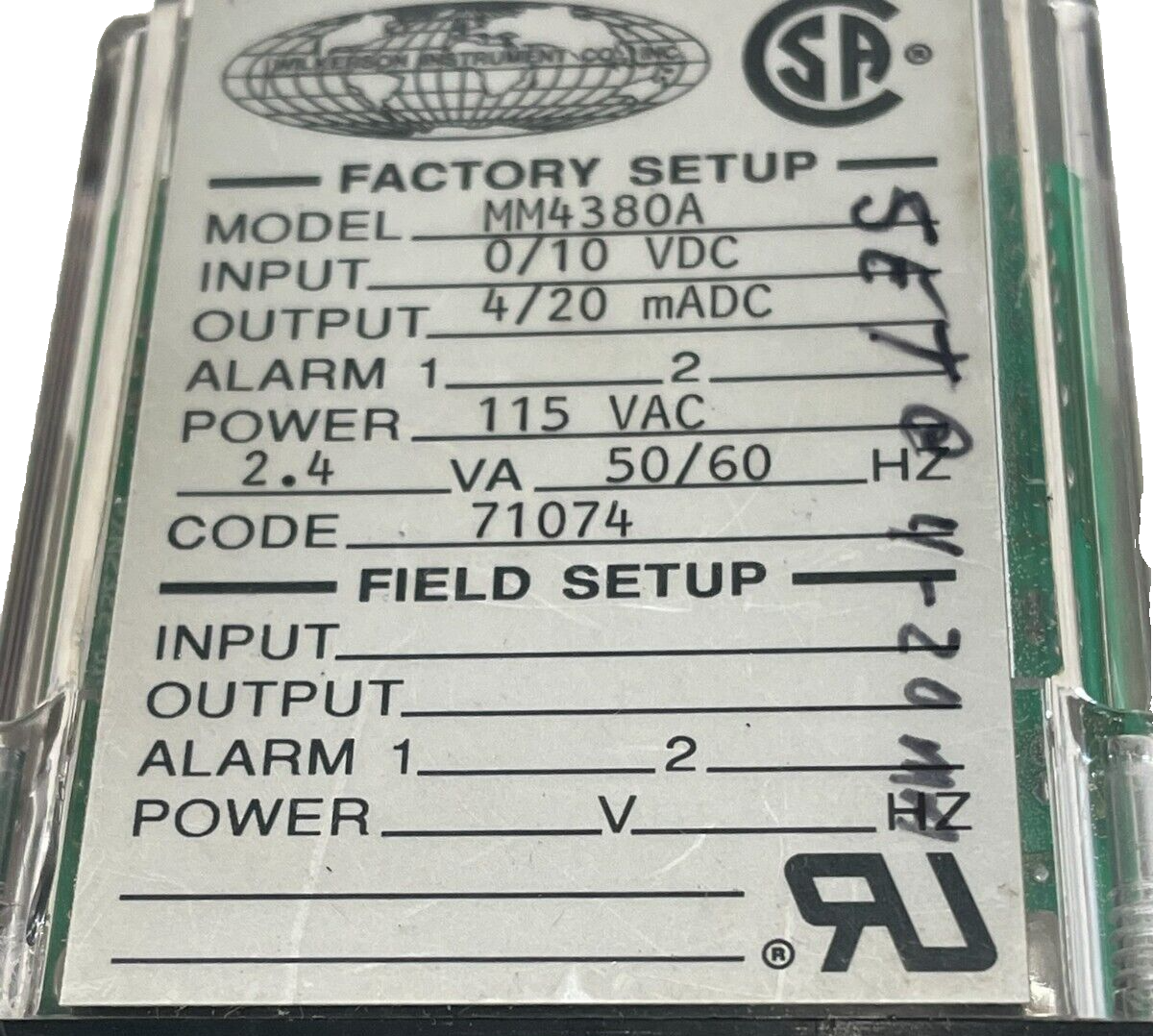 NEW WILKERSON MIGHTY MODULE MM4380A TRANSMITTER - SB Industrial Supply ...