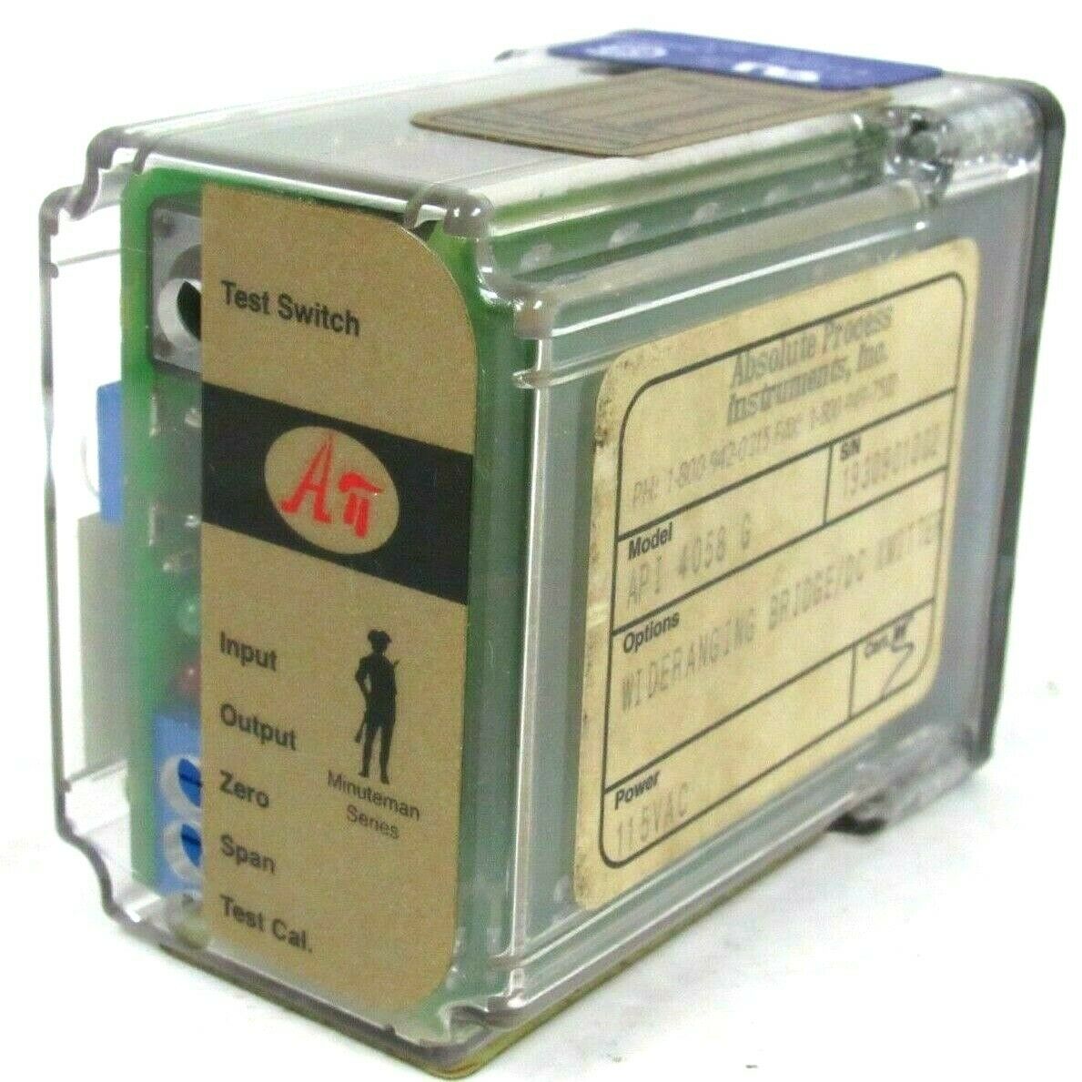 NEW ABSOLUTE PROCESS INSTRUMENTS API-4058-G TRANSMITTER API4058G - SB Industrial Supply, Inc.