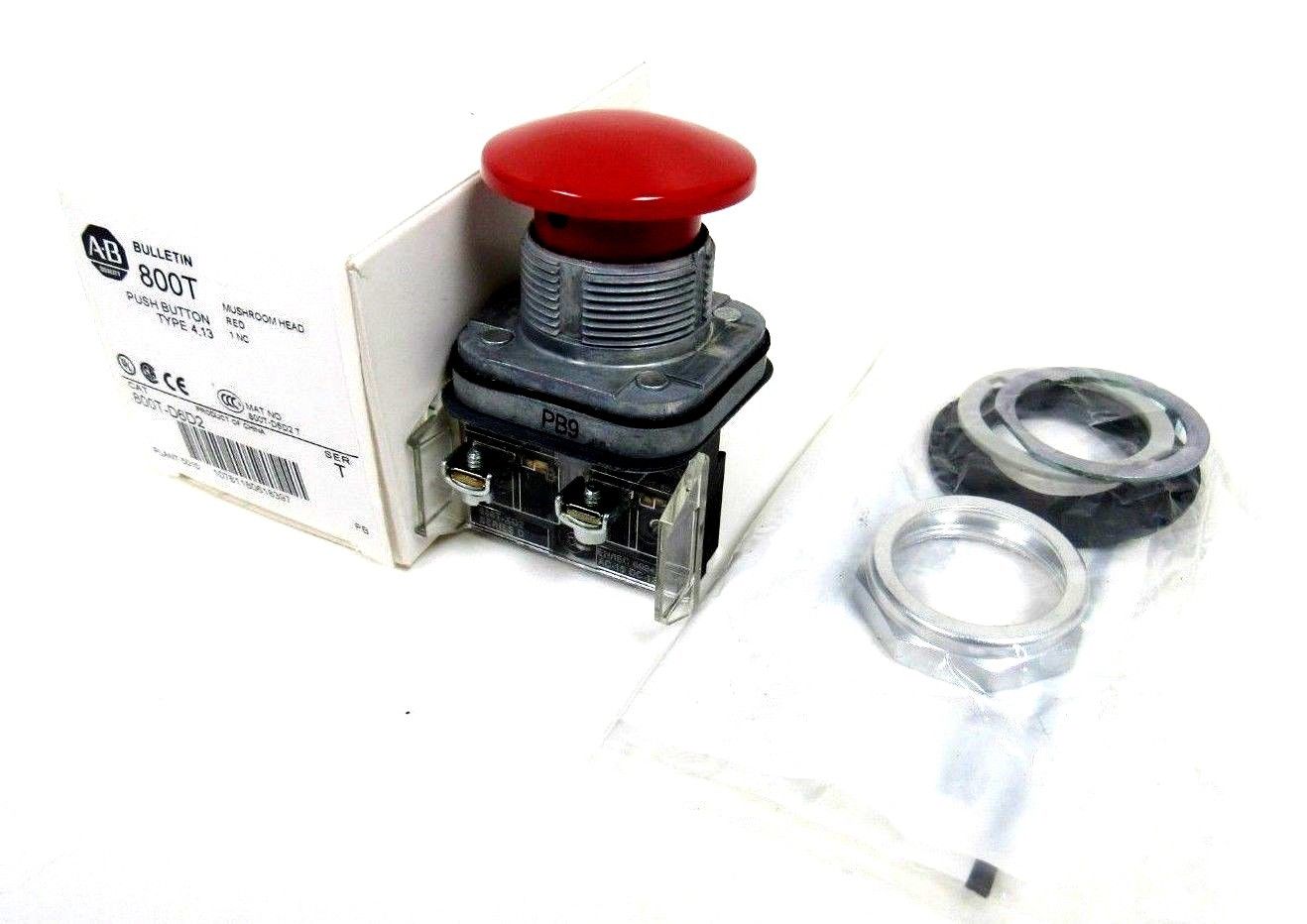 NEW ALLEN BRADLEY 800T-D6D2 PUSH BUTTON SER T 800TD6D2 - SB Industrial ...