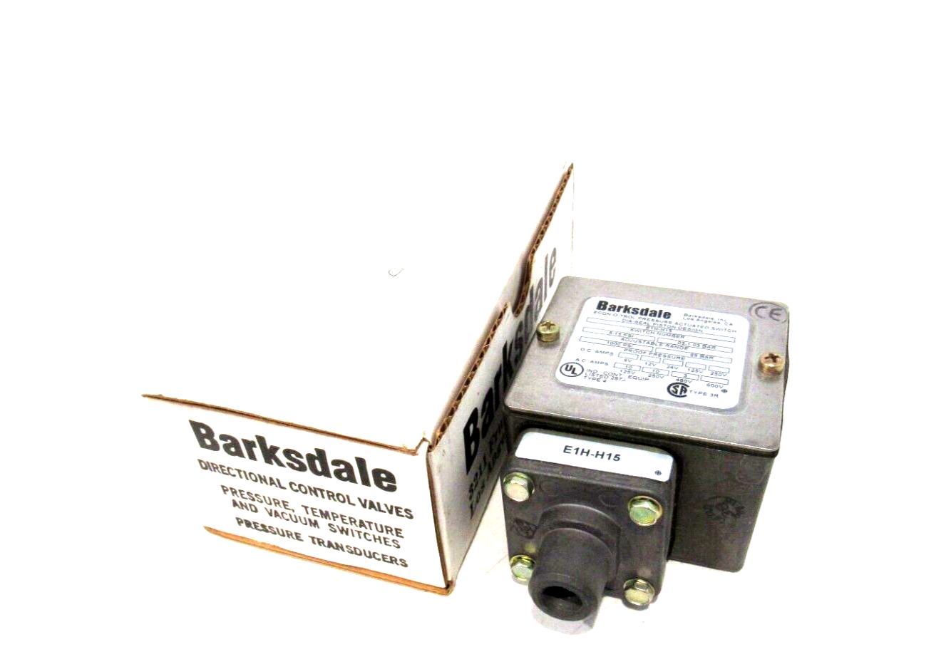 NEW BARKSDALE E1H-H15 PRESSURE SWITCH E1HH15 - SB Industrial Supply, Inc.