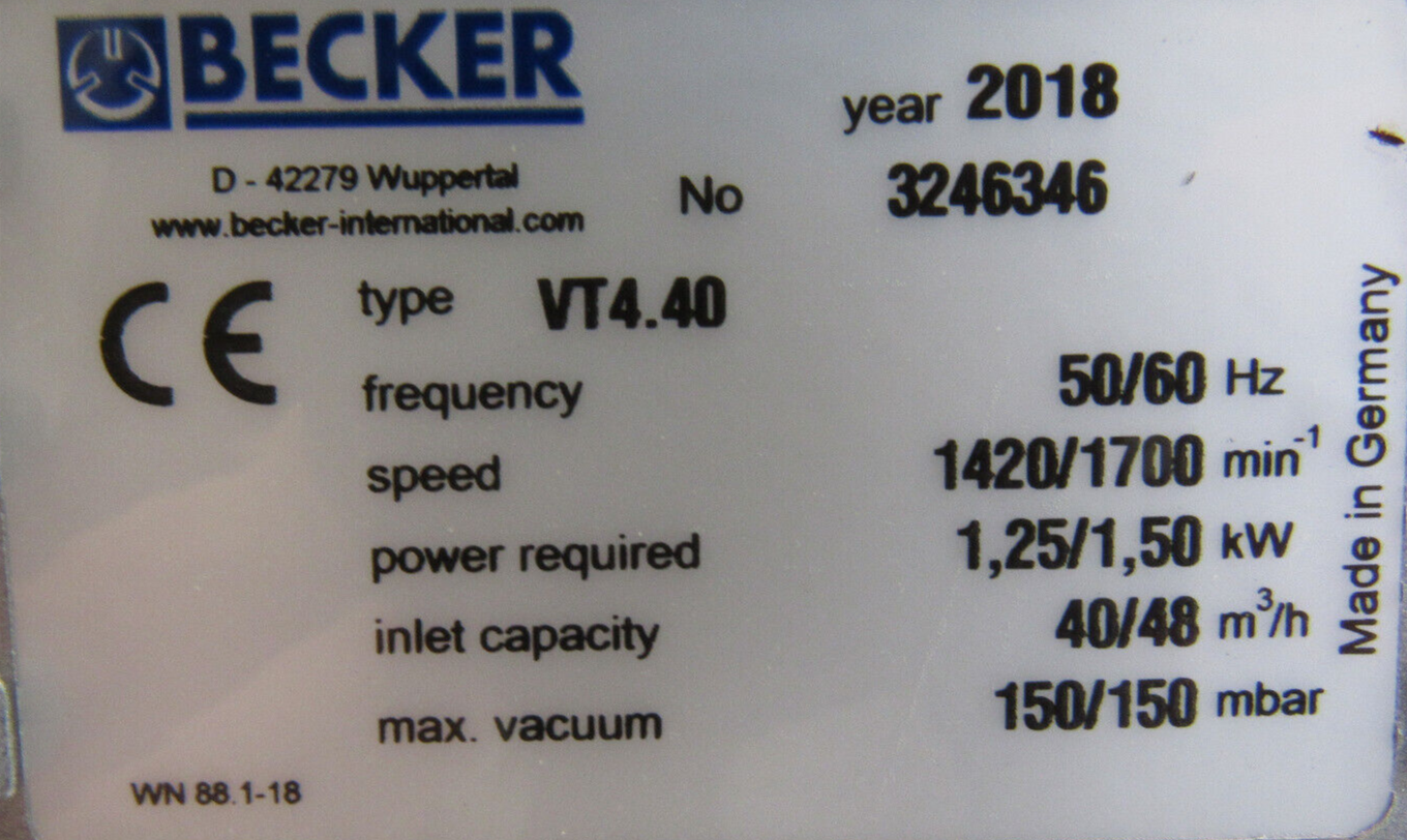 NEW BECKER VT4.40 VACUUM PUMP VT440 - SB Industrial Supply, Inc.