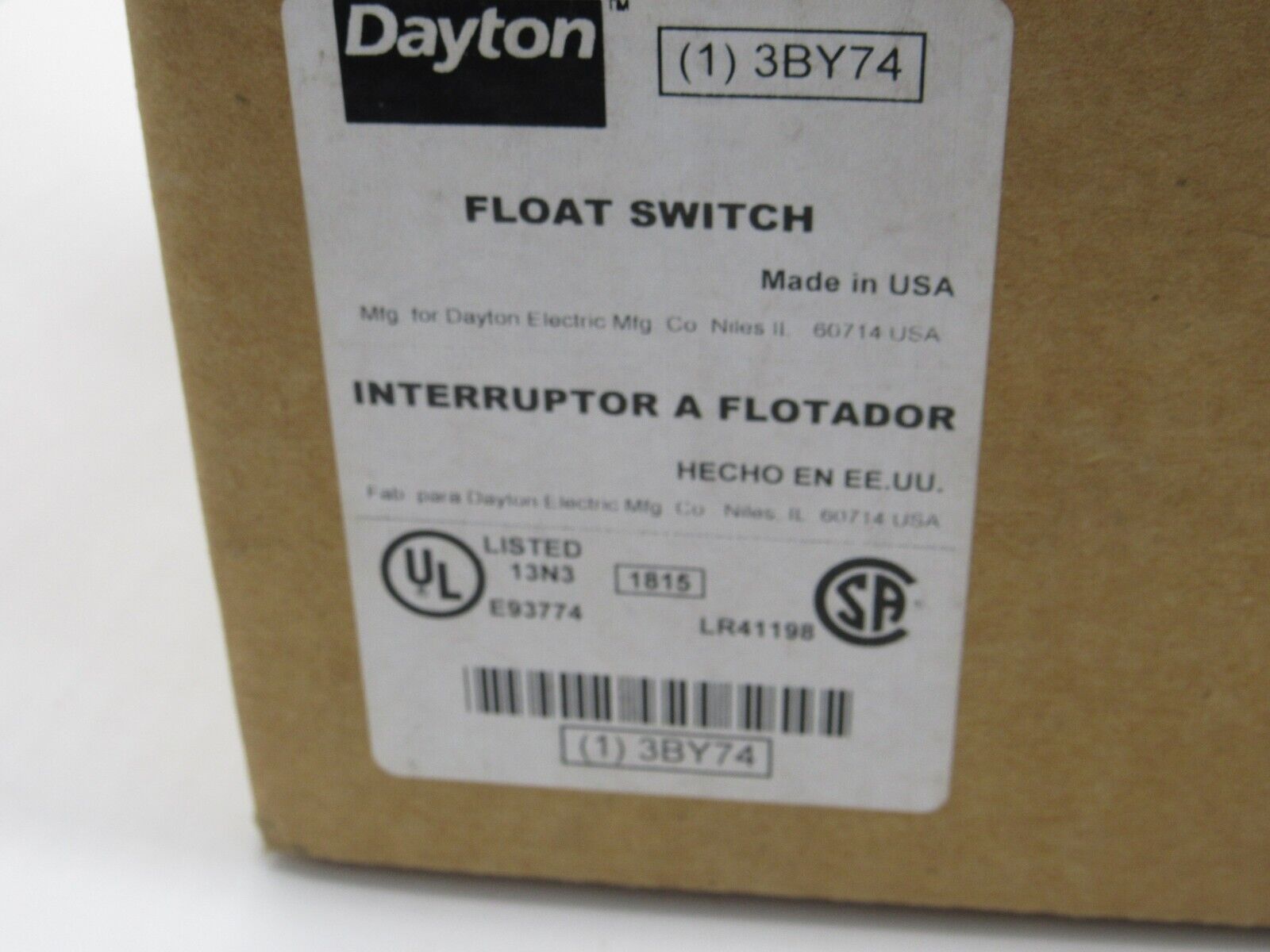 NEW DAYTON 3BY74 FLOAT SWITCH - SB Industrial Supply, Inc.