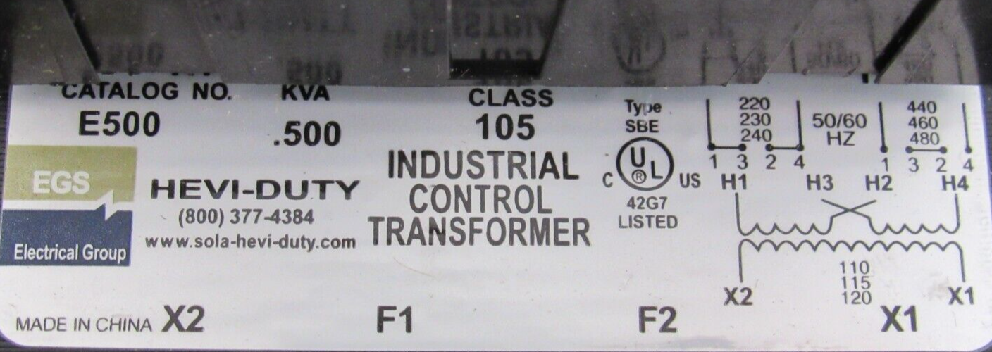 NEW EGS E500W TRANSFORMER - SB Industrial Supply, Inc.