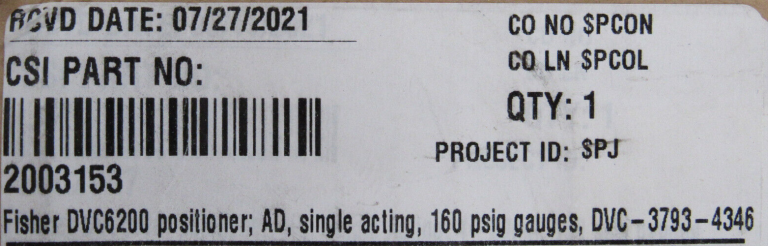 NEW FISHER DVC6200 VALVE CONTROLLER DVC-3793-4346 - SB Industrial ...