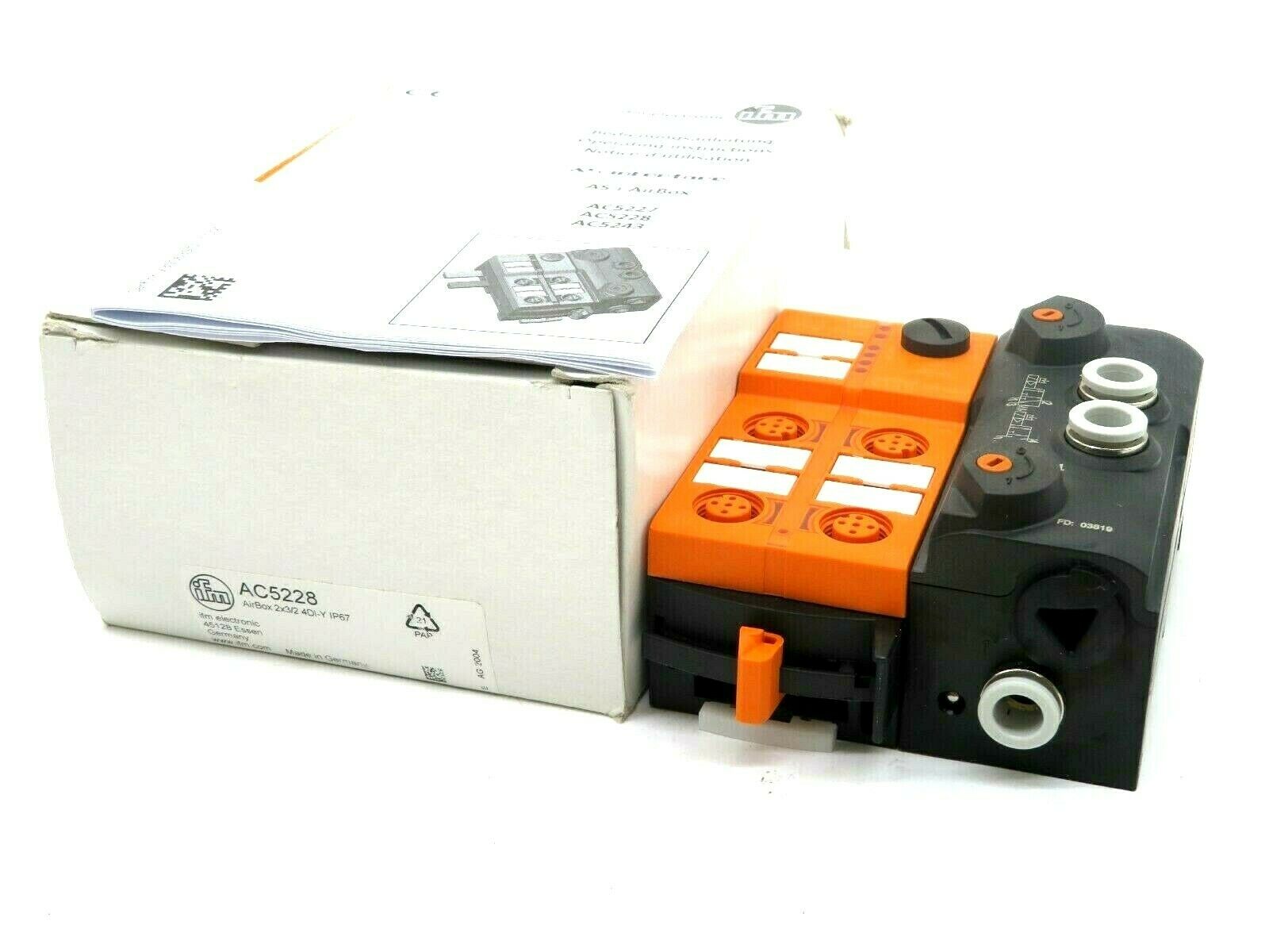 NEW IFM AC5228 AIRBOX 2X3/2 4DIYIP67 - SB Industrial Supply, Inc.