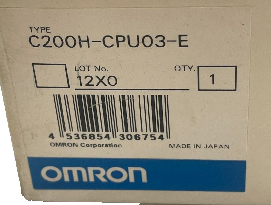 NEW OMRON C200H-CPU03-E PROGRAMMABLE CONTROLLER C200HCPU03E - SB ...