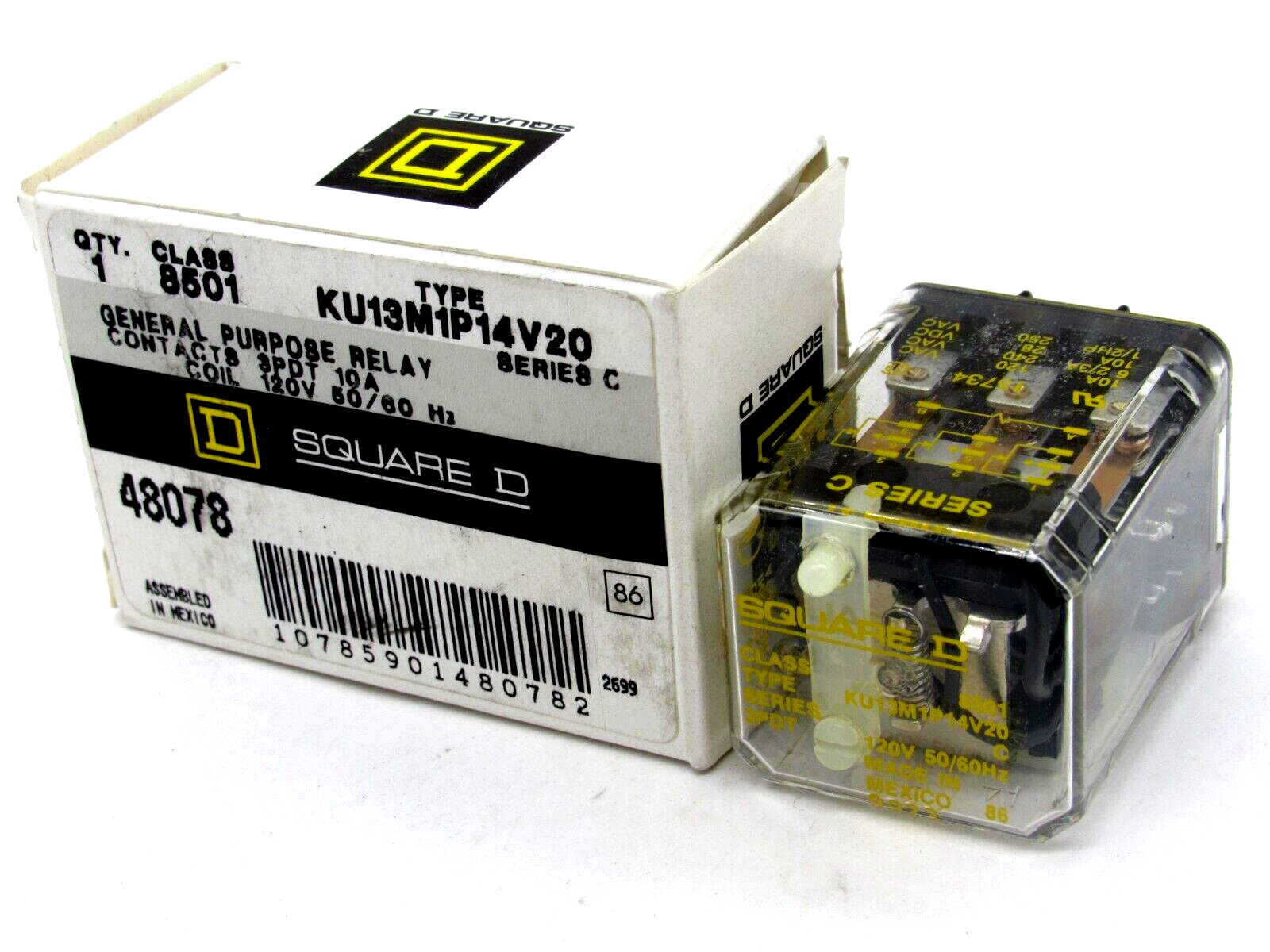NEW SQUARE D 8501-KU13M1P14-V20 RELAY 8501KU13M1P14V20 - SB Industrial ...