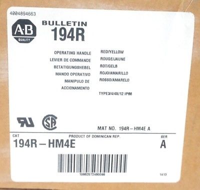 NEW ALLEN BRADLEY 194R-HM4E OPERATING HANDLE SER.A 194RHM4E - SB ...