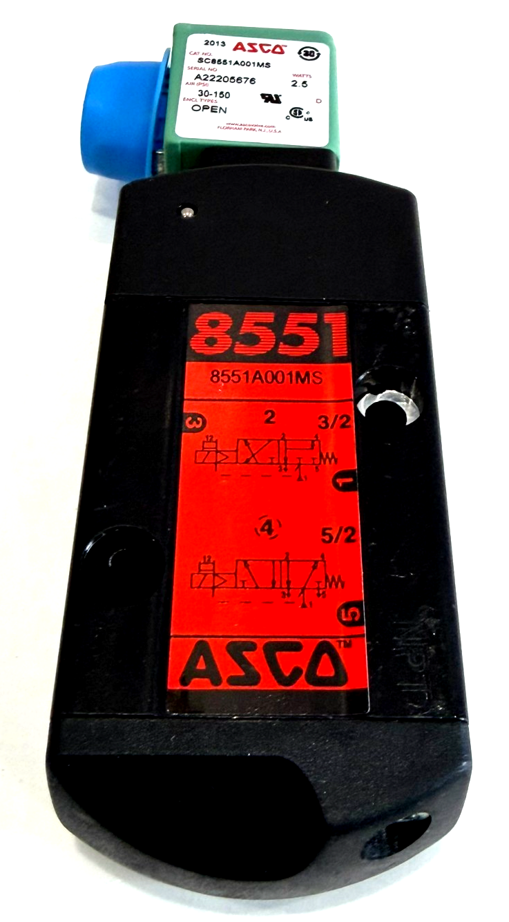 NEW ASCO 8551A001MS INLINE SPOOL VALVE 120/50-60 - SB Industrial Supply ...