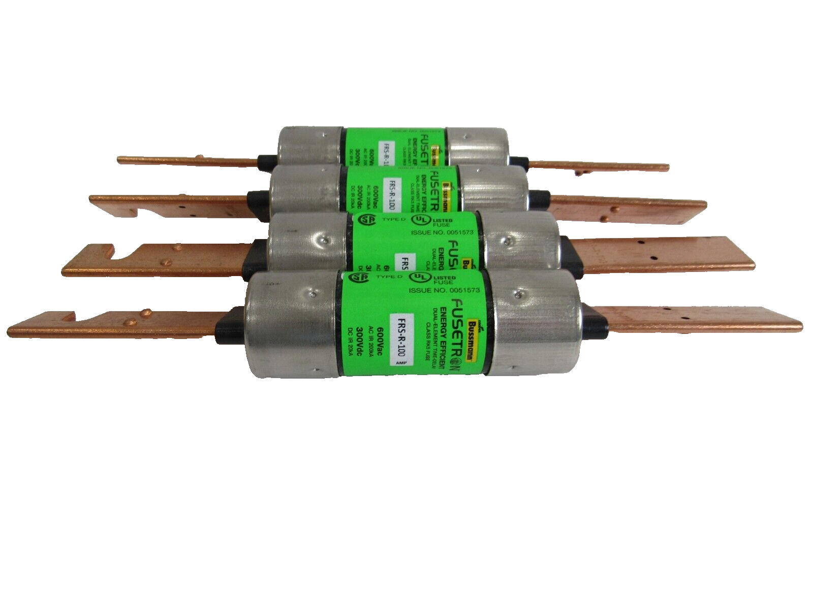 NEW COOPER BUSSMAN FRS-R-100 FUSES FRSR100 LOT OF 4 - SB Industrial ...