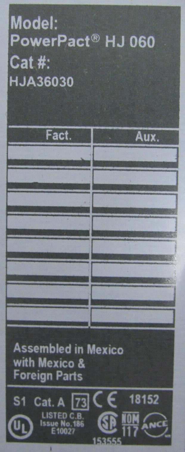 NEW SQUARE D HJA36030 CIRCUIT BREAKER 30A - SB Industrial Supply, Inc.