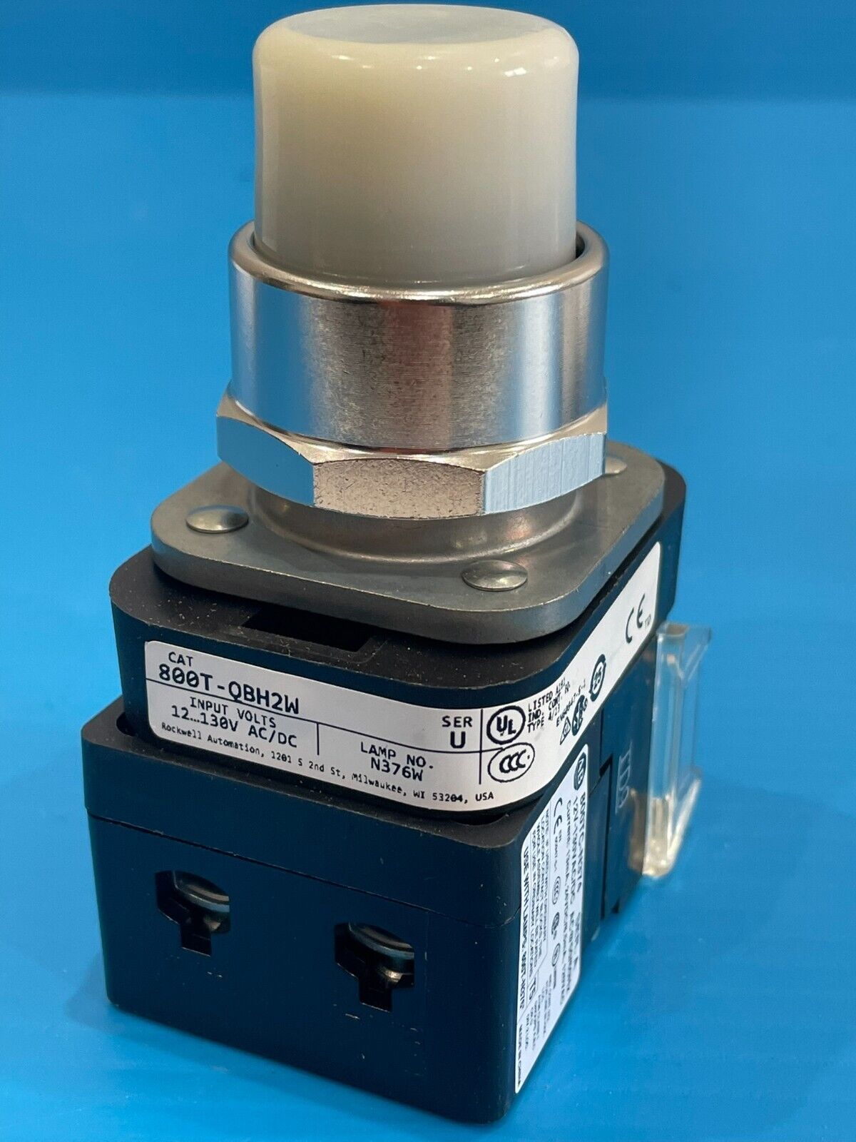 A / B 800T-QBH2W MOMENTARY PUSH BUTTON SER. U 800TQBH2W - SB Industrial ...