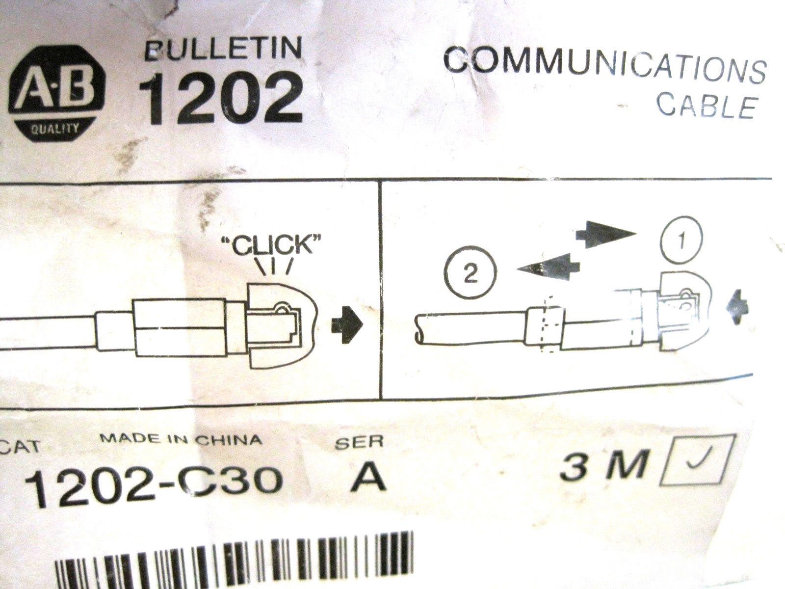 NEW ALLEN BRADLEY 1202-C30 COMMUNICATIONS CABLE SER.A 1202C30 - SB ...